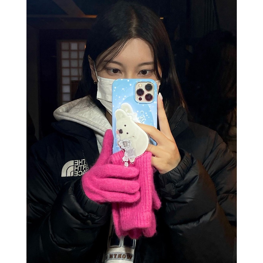 Jual POLAR BEAR KOREAN CASE CASING HP 14 13 PRO GRIPTOK IPHONE BRAND DESIGN | Shopee Indonesia