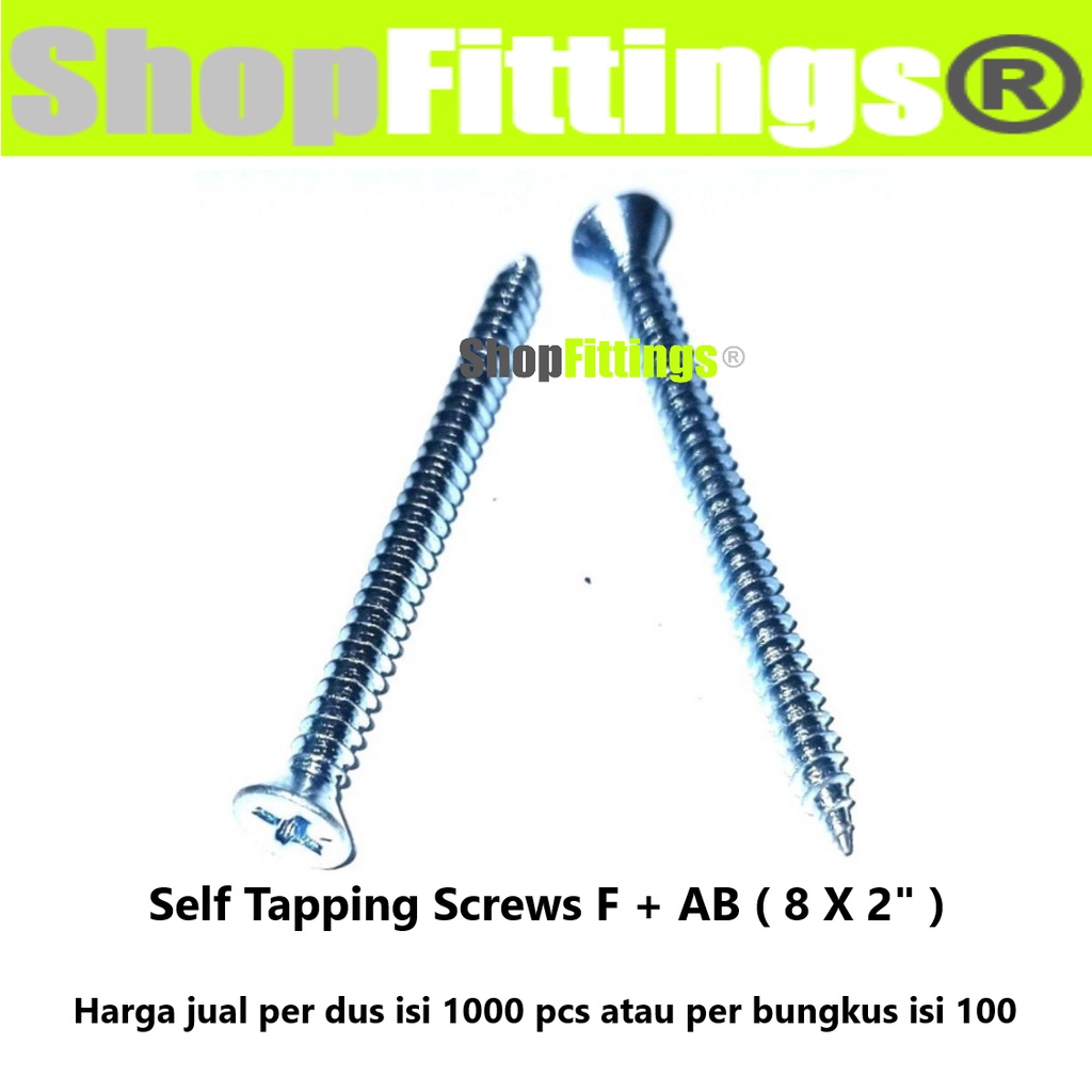 Jual Moon Lion Self Tapping Screw Flat Head Sekrup Skrup F + AB Kepala Rata | Shopee Indonesia