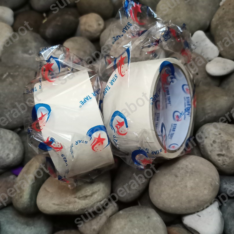 Jual Lakban Kertas 48mm x 12Y Masking Tape Besar 2 inchi Star | Shopee ...
