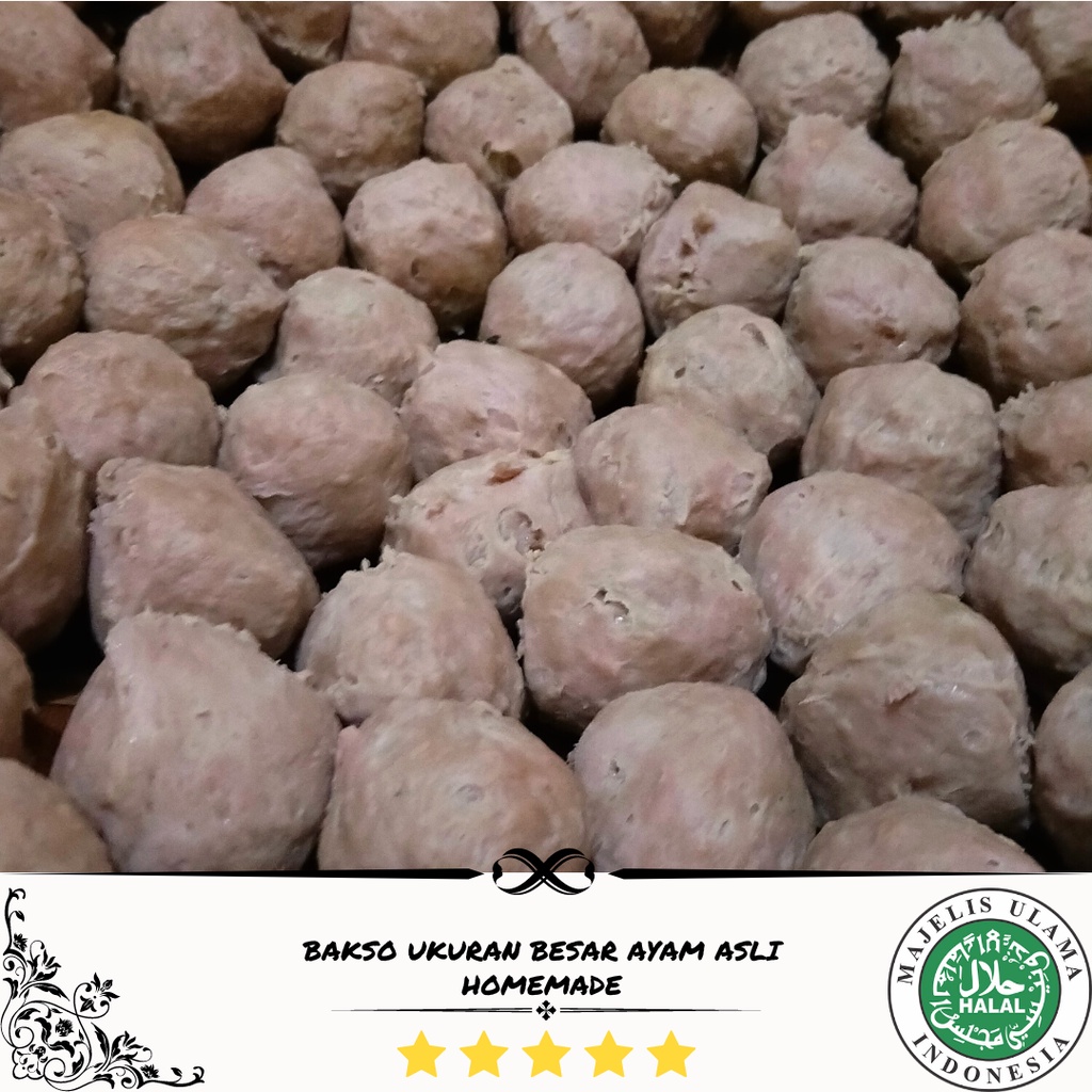 Jual Bakso Besar Ayam Asli Homemade 100% | Shopee Indonesia