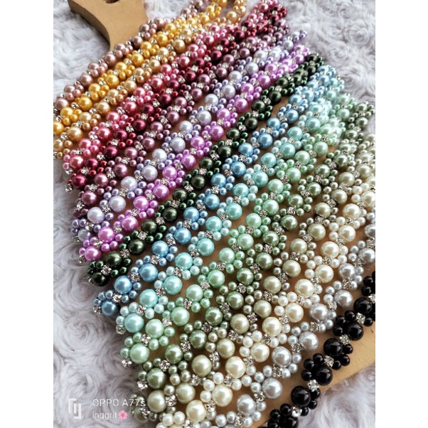 Jual PO 4-5HARI Payet Rangkai Kepang Panjang 20cm/Payet Mutiara/Payet ...