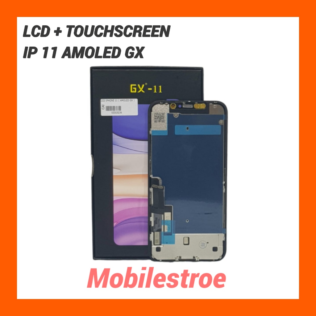 Jual LCD + TOUCHSCREEN IP 11 AMOLED (MERK GX) | Shopee Indonesia