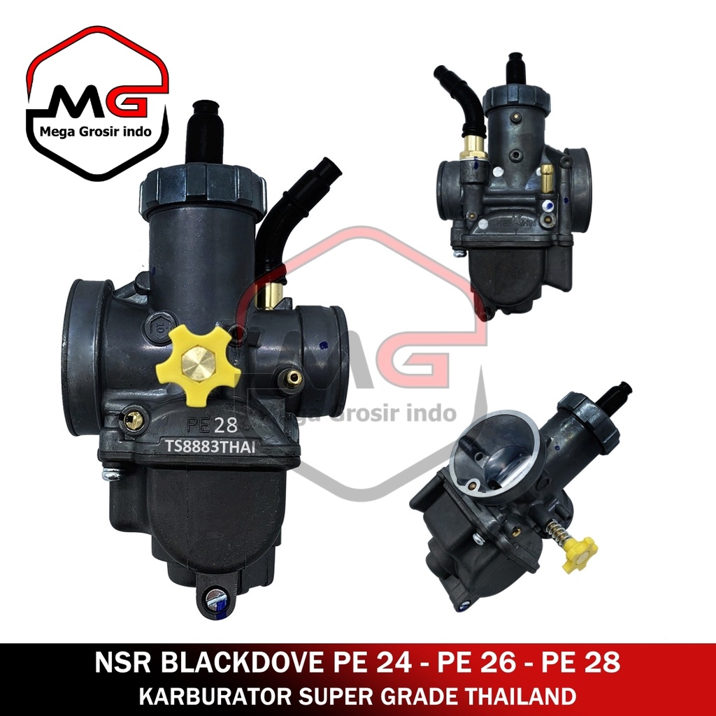 Jual [ BISA COD ] KARBURATOR NSR BLACK DOVE OEM PE 24 26 28 PISTON CH29 A115 SKEP KUNINGAN ...