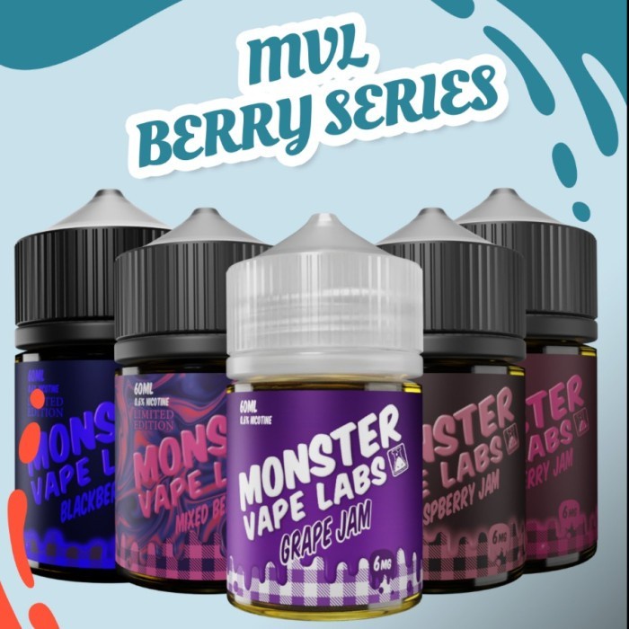Jual Monster Vape Labs 60ML Raspberry Blackberry Mixed Berry Black ...