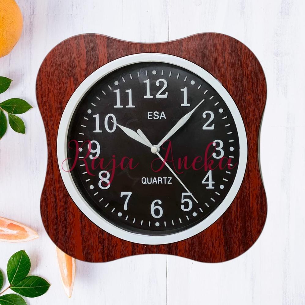 Jual BEST SELLER ㋿ JAM DINDING HURUF ANGKA TIMBUL MINIMALIS WOOD DESIGN ...