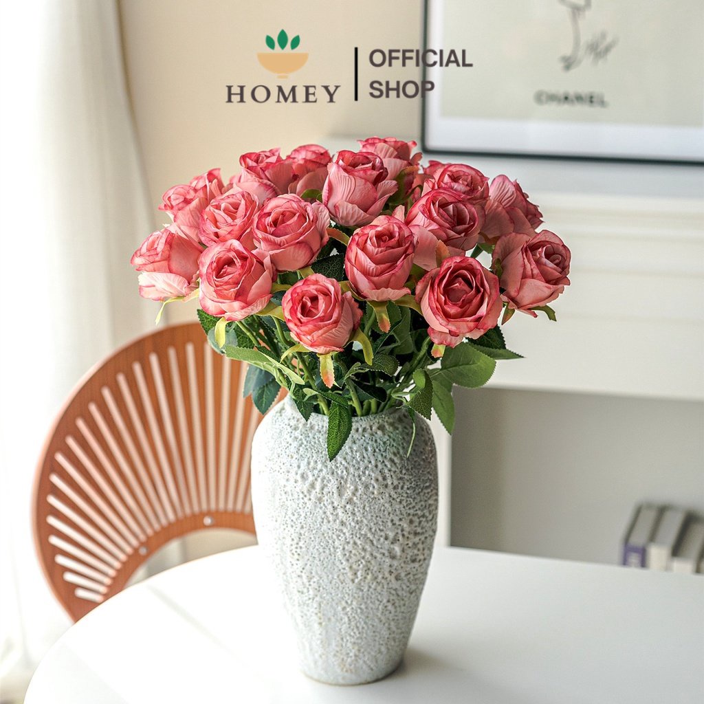 Jual HOMEY - SILK ROSE Bunga mawar palsu/The simulation flower/harga ...