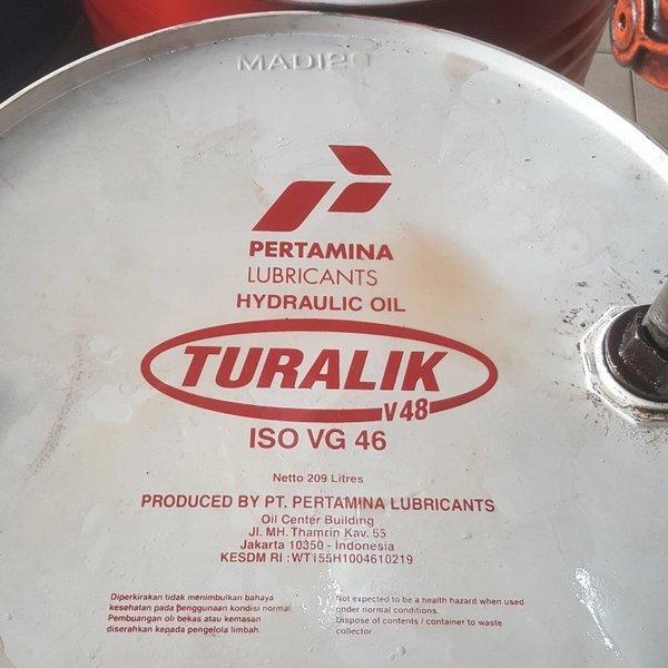 Jual Oli Hidrolis Hidrolik Hydrolis Sae 10 Drum Pertamina Turalik 48 ...