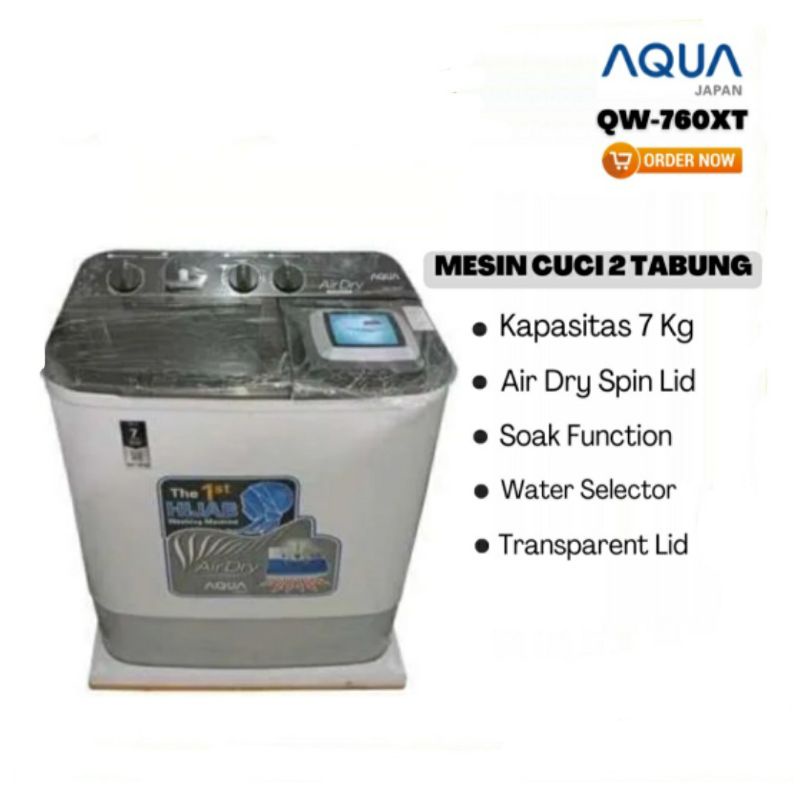 Jual Mesin Cuci AQUA Japan 7kg QW-7010HT / QW-761XT | Shopee Indonesia