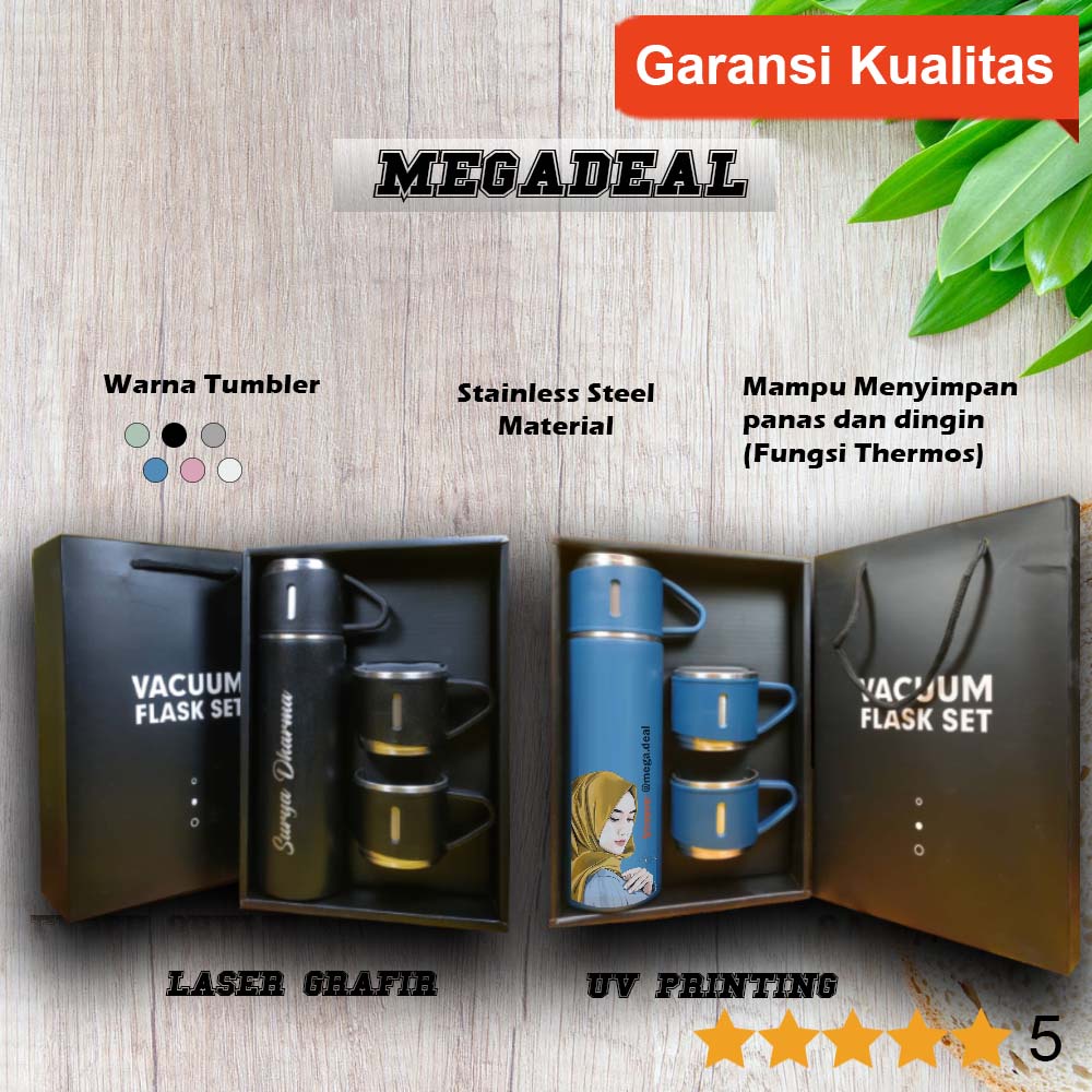 Jual Tumbler Custom Premium set sultan Grafir silver, Cetak Berwarna ...