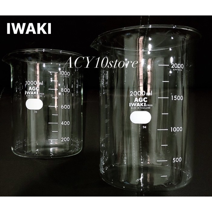 Jual Alat Lab Iwaki Beaker Glass Low Form 1000Ml, 2000Ml, 3000Ml ...