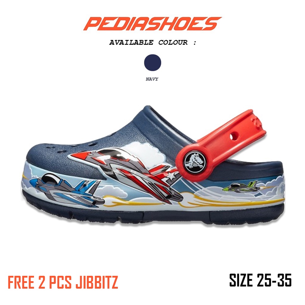 Jual Crocs Fun Lab Plane Jetz Kids Crocs Anak Cowo Sandal Anak Sandal ...