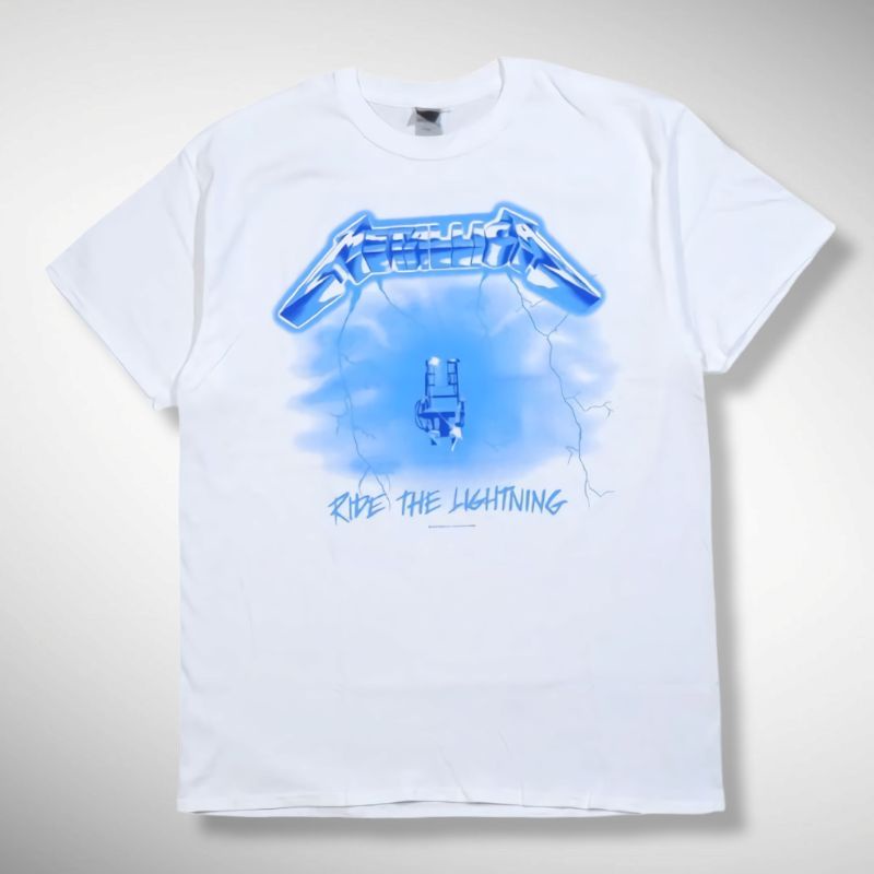 Jual KAOS BAND OFFICIAL METALLICA - RIDE THE LIGHTNING WHITE | Shopee ...