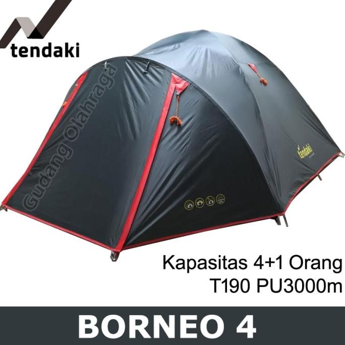 Jual Tendaki Mis Borneo Borneo 4 Tenda Camping Dome 4-5 Orang Double ...