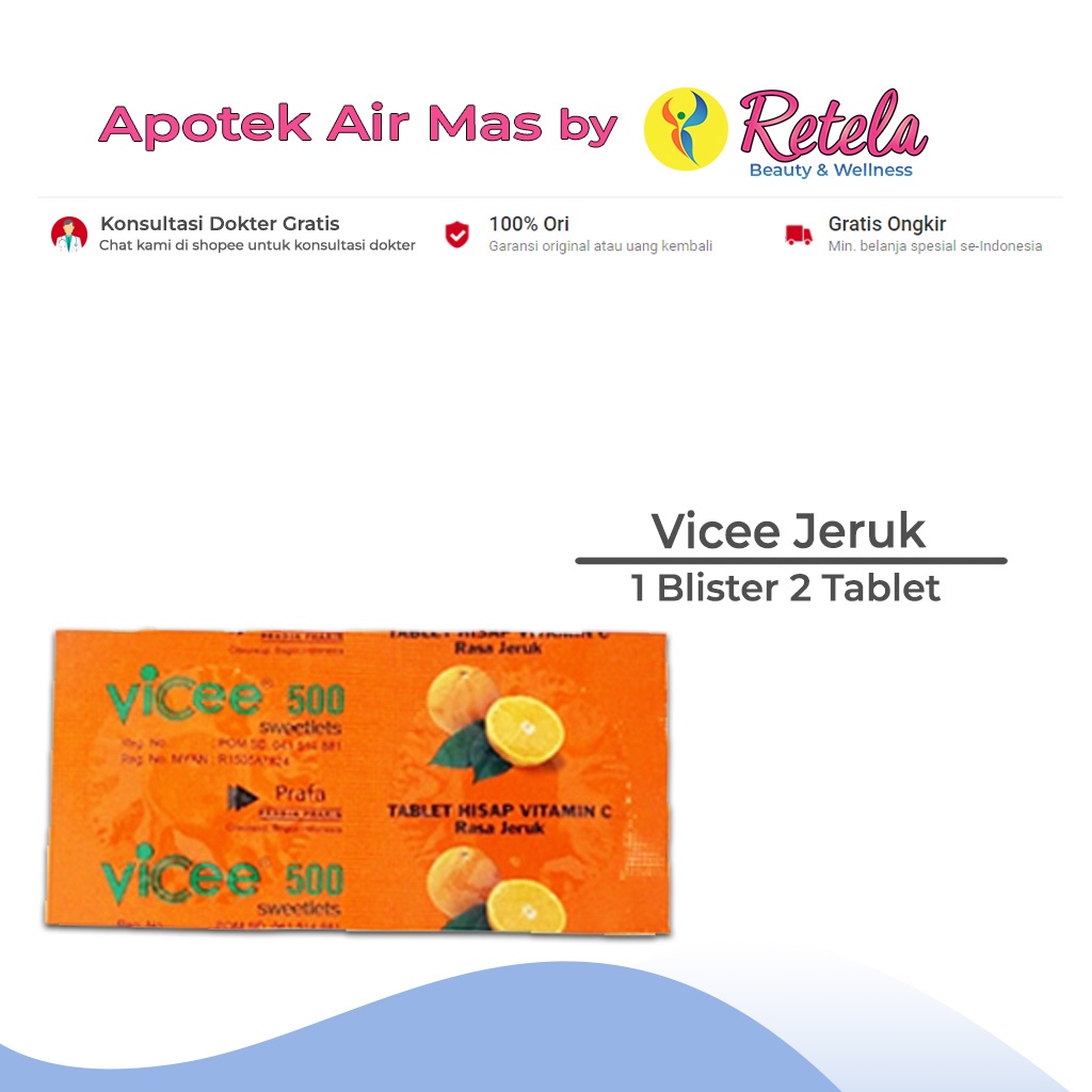 Jual VICEE ORANGE 1 STRIP 2 TABLET | Shopee Indonesia