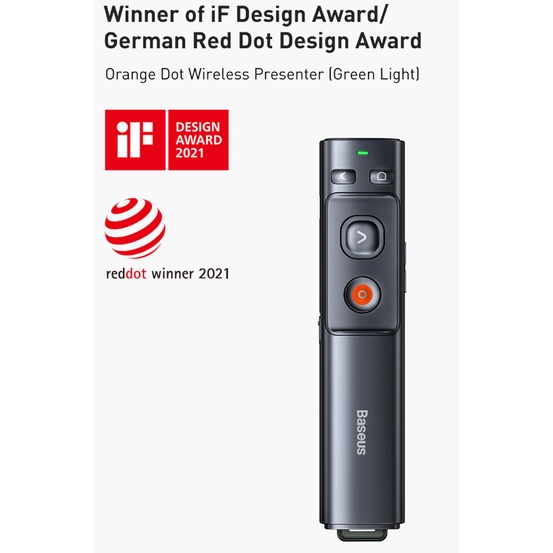 Jual Baseus Pointer Laser Presentasi Rechargeable Red Green Laser ...