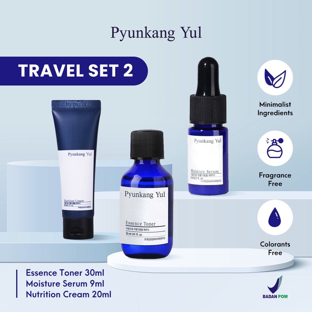 Jual PYUNKANG YUL Travel Set (Essence Toner 30ml + Moisture Serum 9ml ...