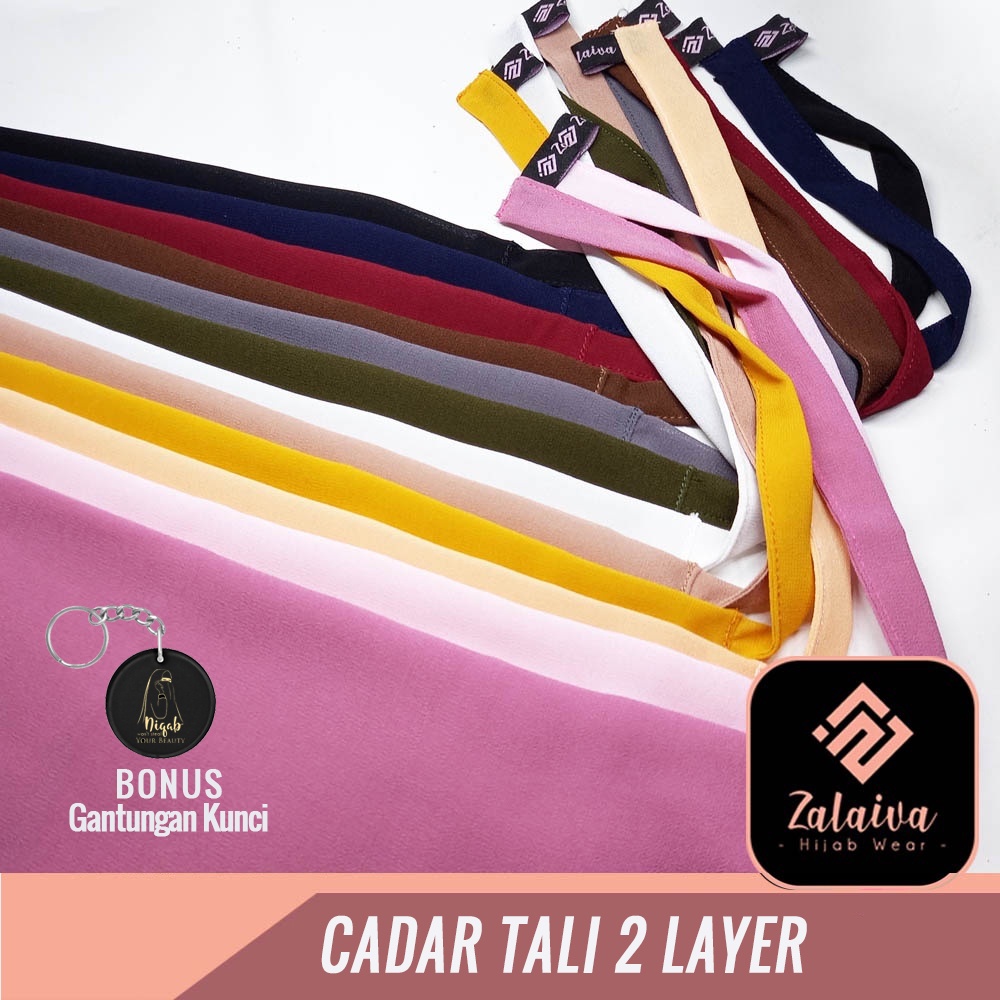 Jual [BAYAR DI TEMPAT] Cadar Tali 2 Layer Tanpa Jahitan Bawah Mata Ceruty Babydol Niqab Niqob ...