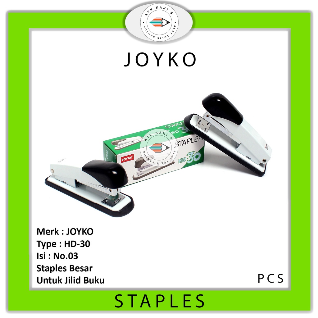 Jual JOYKO - Stapler HD-30 Besar Staples Jilid Buku Kertas - Pcs ...