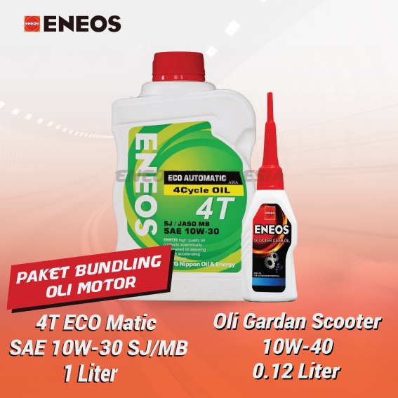 Jual Paket Bundling Oli Motor ENEOS 4T ECO Matic SAE 10W-30 SJ/MB 1 Liter | Shopee Indonesia