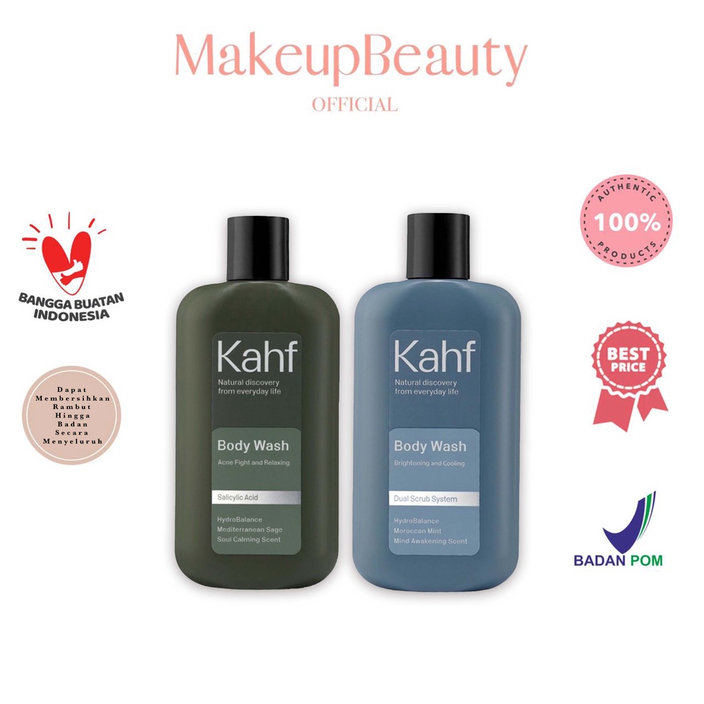 Jual KAHF Body Wash - Acne Fight & Relaxing Salicylic | Brightening ...