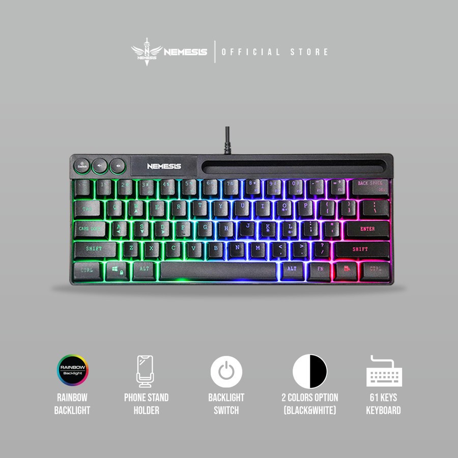 Jual NYK Nemesis Eris K06 Membrane Gaming Keyboard With Phone Holder ...