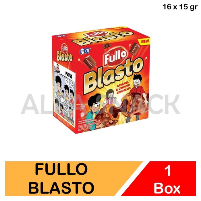 Jual Fullo Blasto Caramel & Crunchy Chocolate Kemasan Box (16 x 15 gr ...