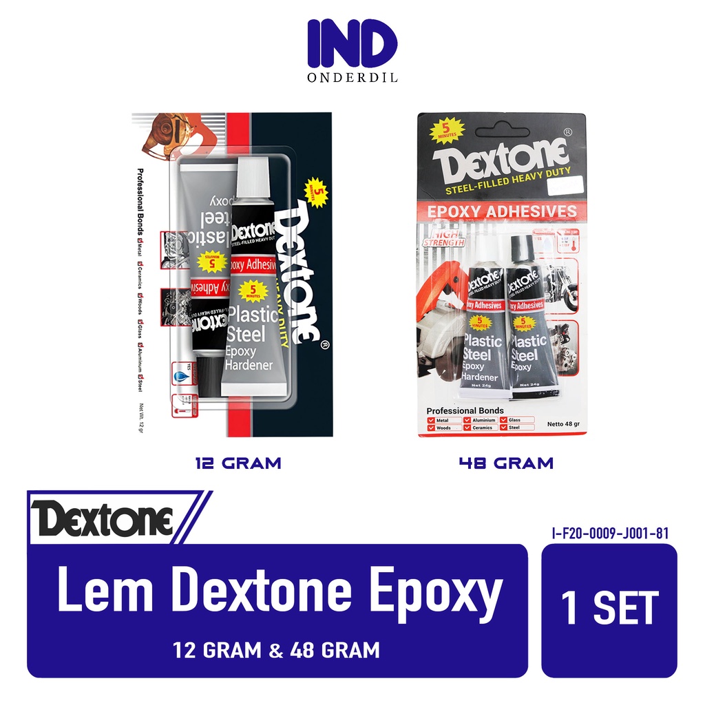Jual Lem Dextone Epoxy Adhesive 5 Menit Besi Keramik Kayu Kaca ...