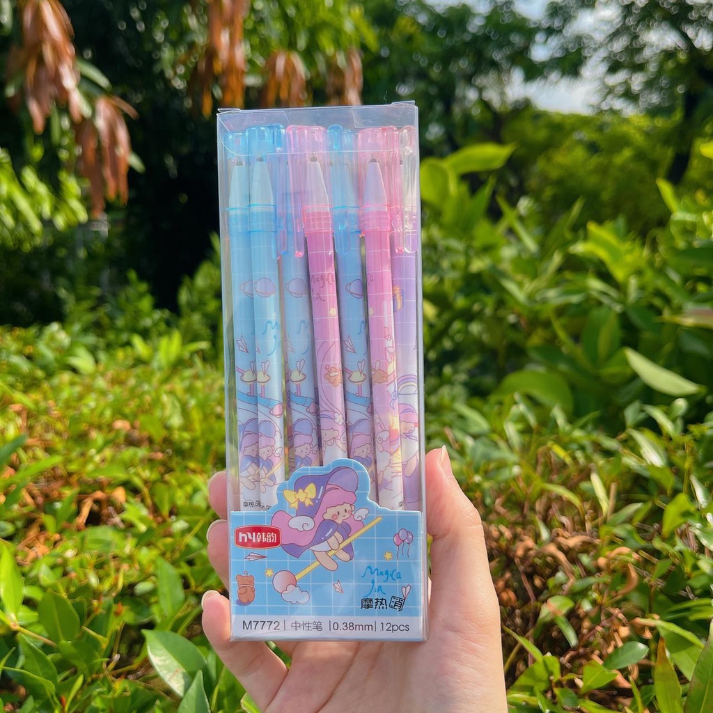 Jual (12pcs) pen gel bisa hapus/erasable pen lucu fancy pen karakter ...