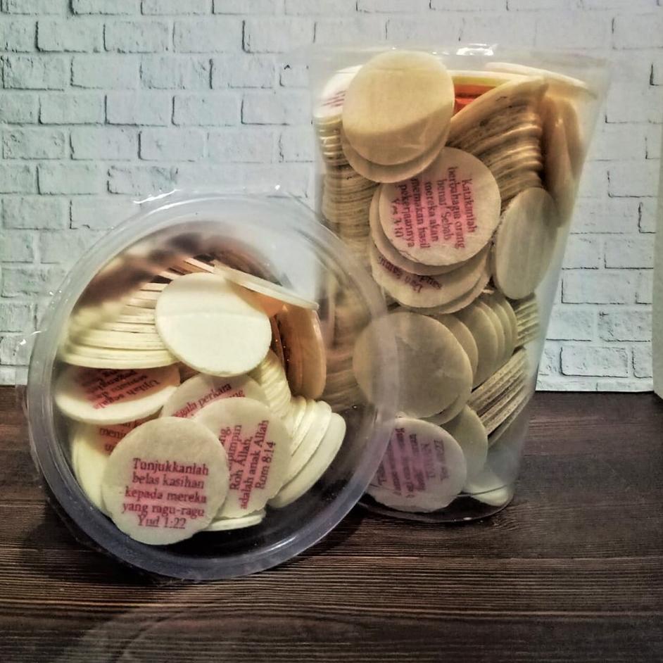 Jual Hot Sale Hosti Ayat Roti Perjamuan Kudus Ukuran Kecil 3 cm Isi 200 ...