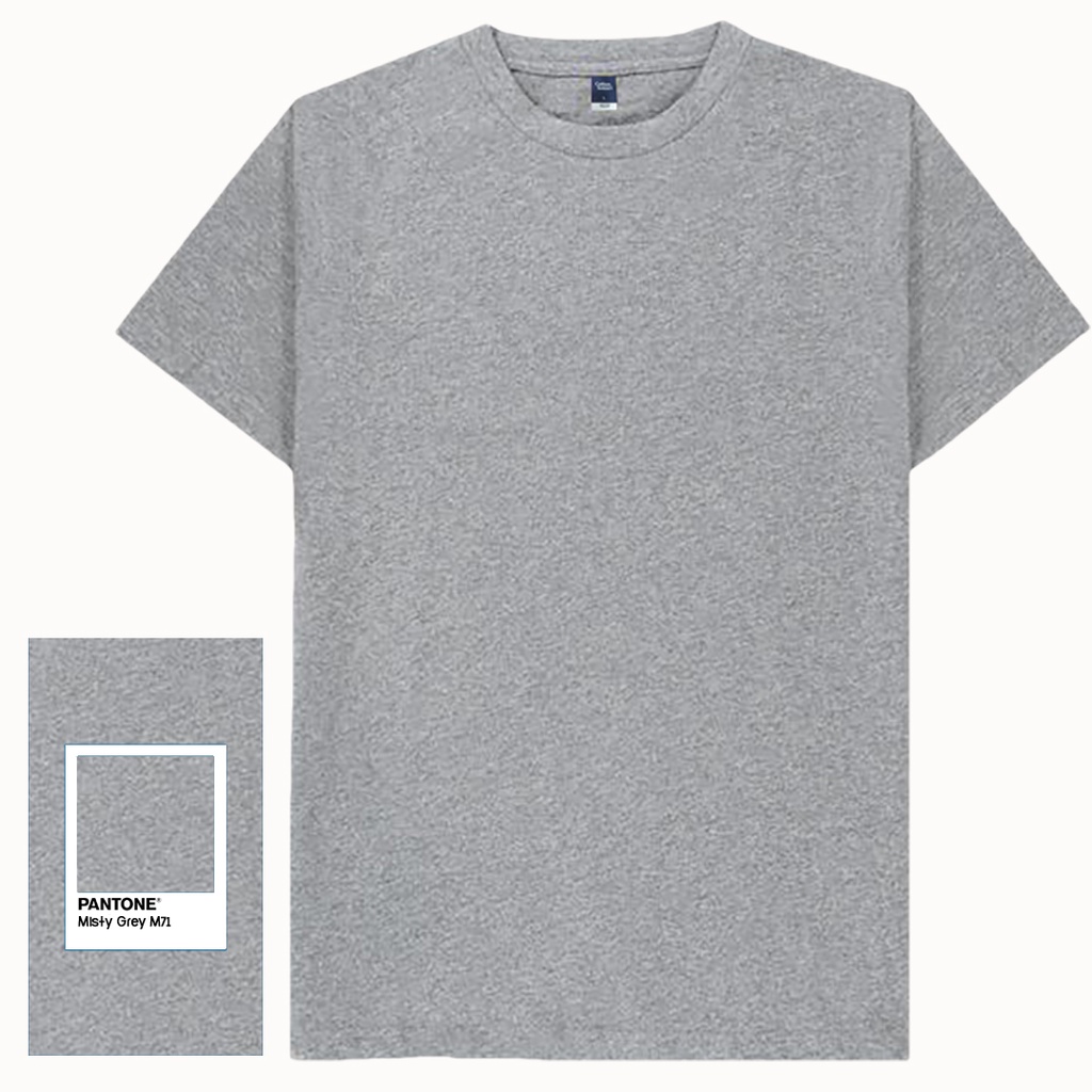 Jual KAOS BASIC- MISTY GREY M71 [ COTTON COMBED 30s OEKO-TEX]| Kaos ...