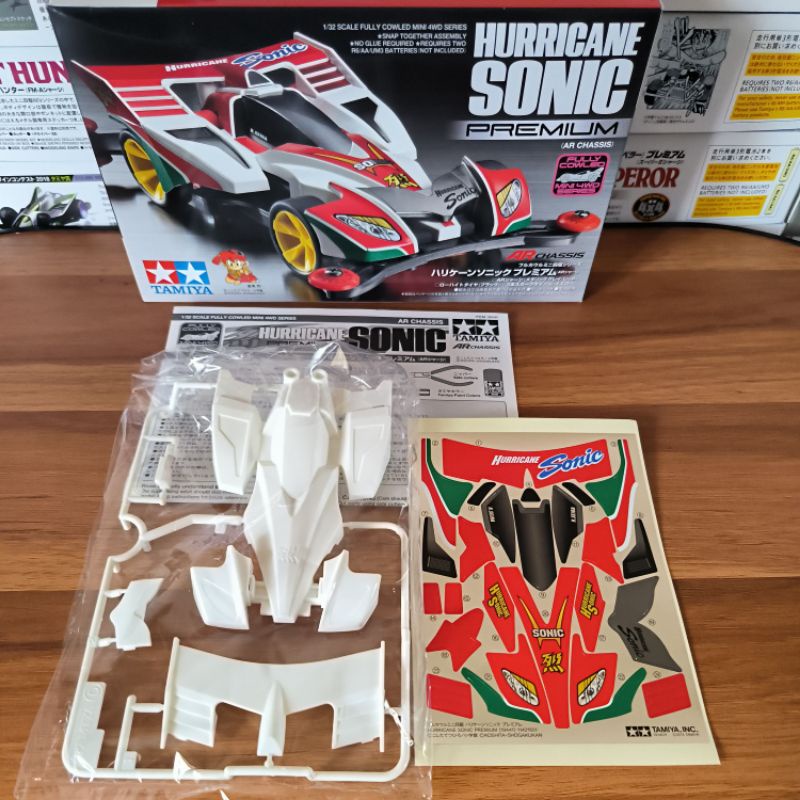 Jual Tamiya 19441 BODY Hurricane Sonic Premium Original + Decal + Box ...