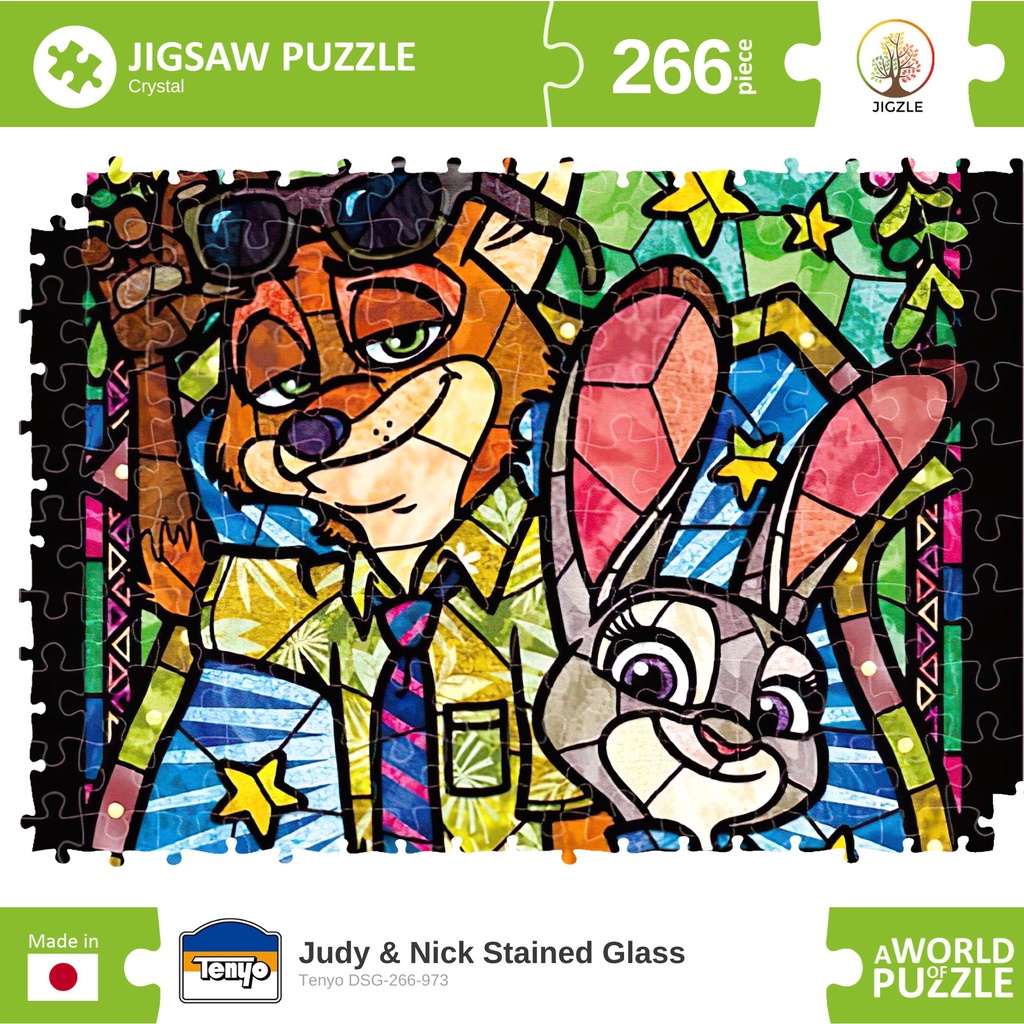 Jual Tenyo DSG-266-973 Zootopia - Judy & Nick Stained Glass Jigsaw ...