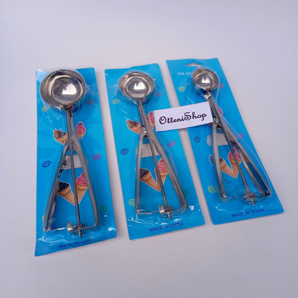 Jual Ice cream scoup berbagai jenis ukuran 4 5 6 cm stainless steel ...