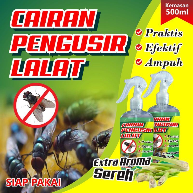 Jual Cairan Pengusir Lalat Ampuh EXTRA AROMA SEREH Kemasan Spray ...