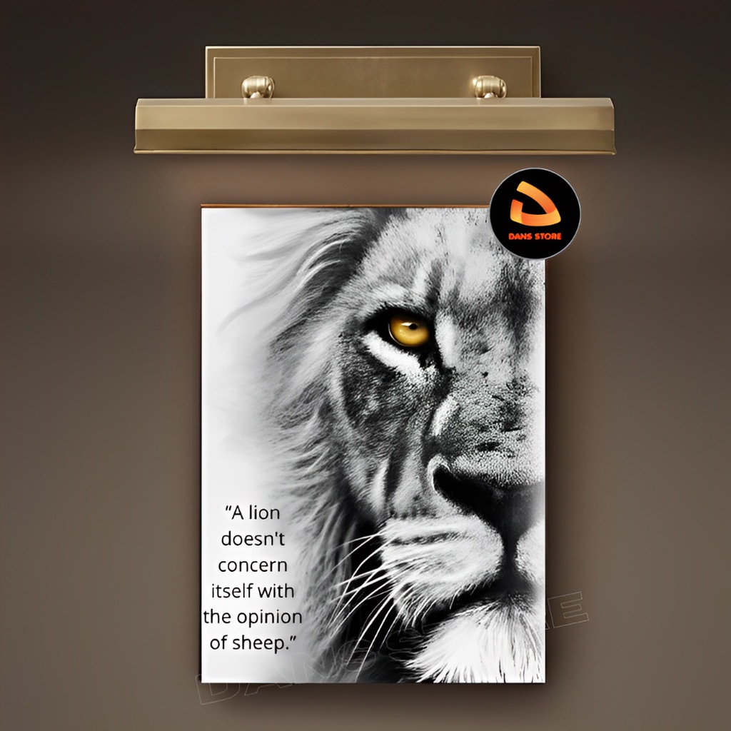 Jual Poster Singa Dan Kata Motivasi Lion Quotes Hiasan Dinding ...