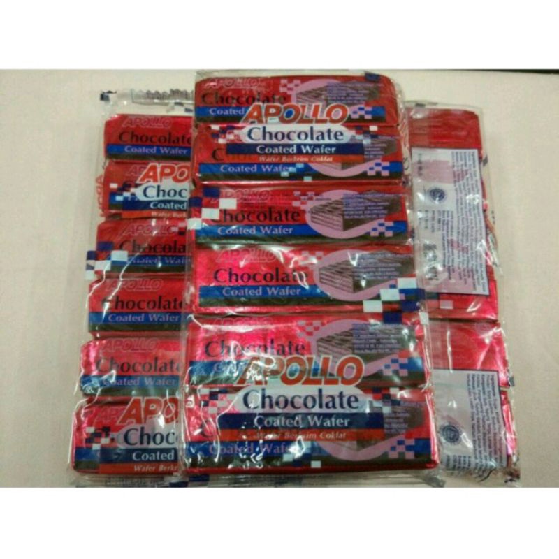 Jual wafer Apollo rasa coklat dan susu isi 12pcs | Shopee Indonesia