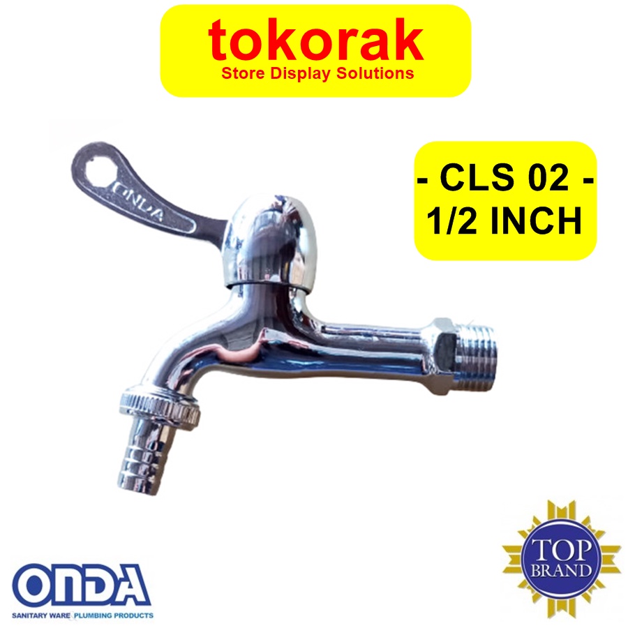 Jual KRAN AIR ONDA CLS 02 1/2" KERAN TEMBOK TAMAN CUCI TANGAN PUTAR | Shopee Indonesia
