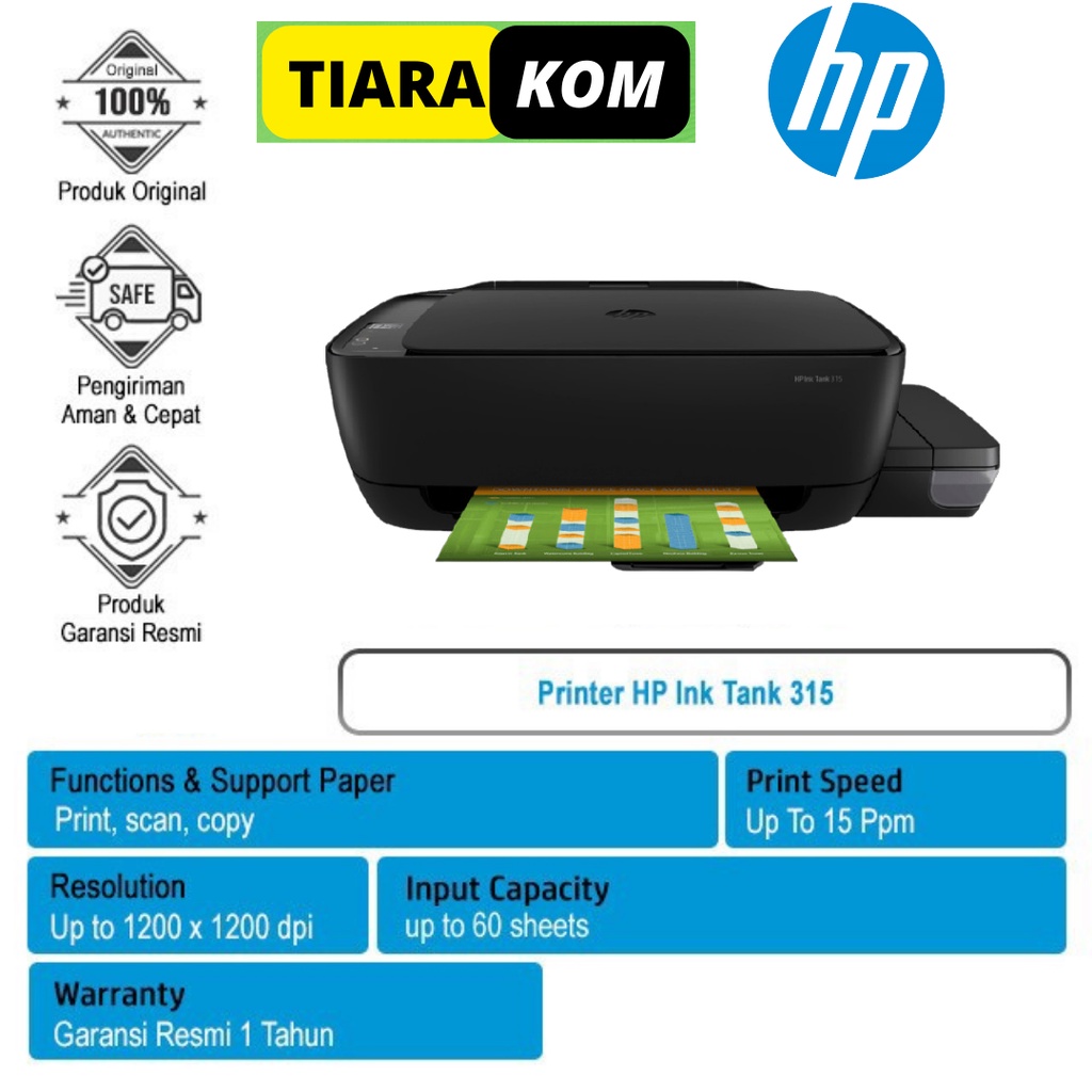 Jual Printer HP Ink Tank 315 All-in-One Print Scan Copy | Shopee Indonesia