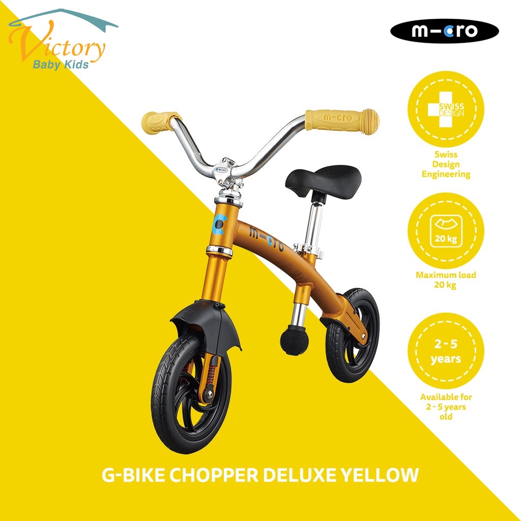 Jual Micro G-Bike Chopper Deluxe Yellow - Sepeda Anak Warna Kuning ...