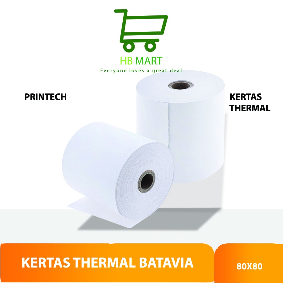 Jual Kertas Thermal BATAVIA 80 x 80 Struk Paper Kasir 80x80 ANTI MACET ...