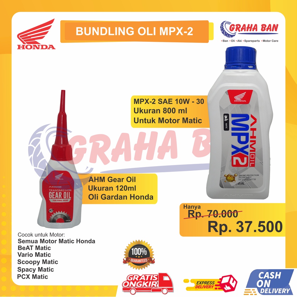 Jual PAKET OLI MPX-2 SPX-2 & AHM GEAR | Shopee Indonesia