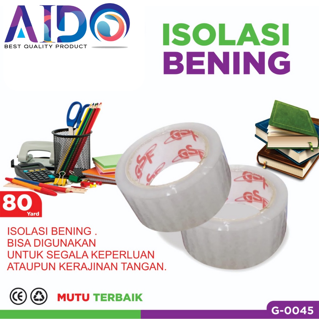 Jual Selotip Selotape Isolasi bening bening Lakban premium quality ...