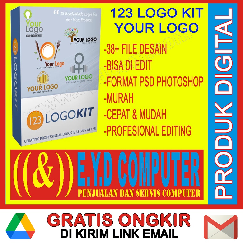 Jual DESAIN 123 LOGO KIT EDITING PSD PHOTOSHOP KOLEKSI TEMPLATE DESIGN ...