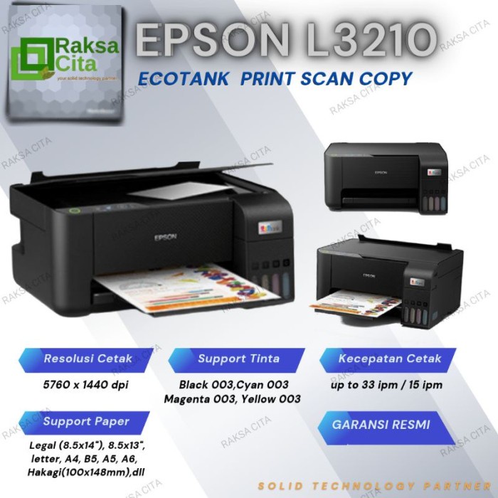 Jual PRINTER EPSON L-3210 ALL IN ONE (PRINT/SCAN/COPY) INK TANK ...