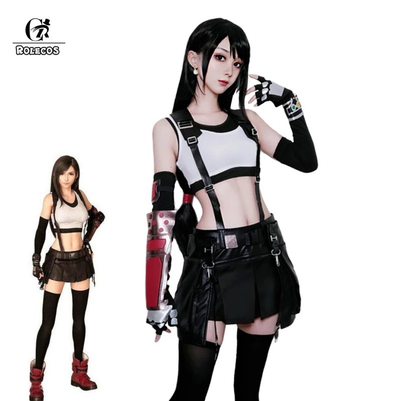 Jual ROLECOS FF VII Tifa Cosplay Costume FF7 Remake Game Cosplay ...