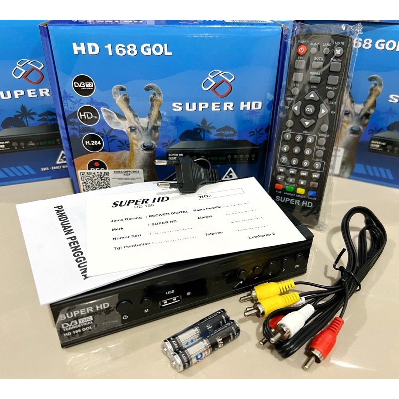 Jual *READY STOCK* STB Siaran TV Digital Set Top Box Kijang SUPER HD 168 GOL DVBT2 Digital ...