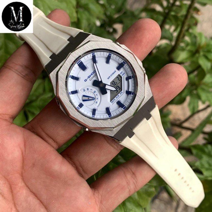 Jual Casio G-Shock GA-2100 Original BWP-2ADR Silver Ruber Green Gen5 ...