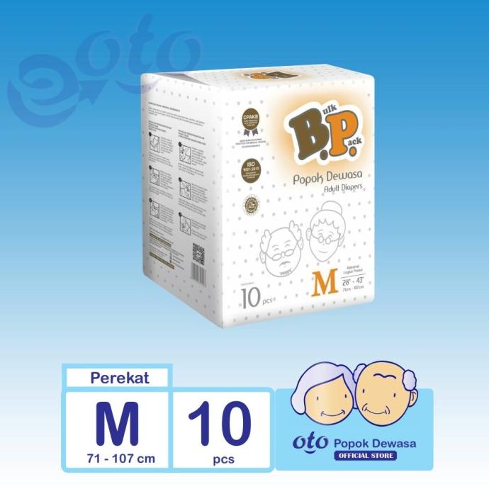 Jual BP-10M. DIAPERS / POPOK DEWASA UK: M, ISI: 10 PCS | Shopee Indonesia