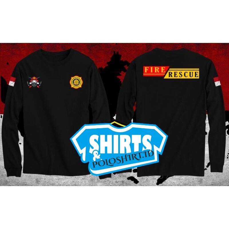 Jual Tshirt - BAJU / Kaos DAMKAR PEMADAM KEBAKARAN FIRE RESCUE Lengan ...