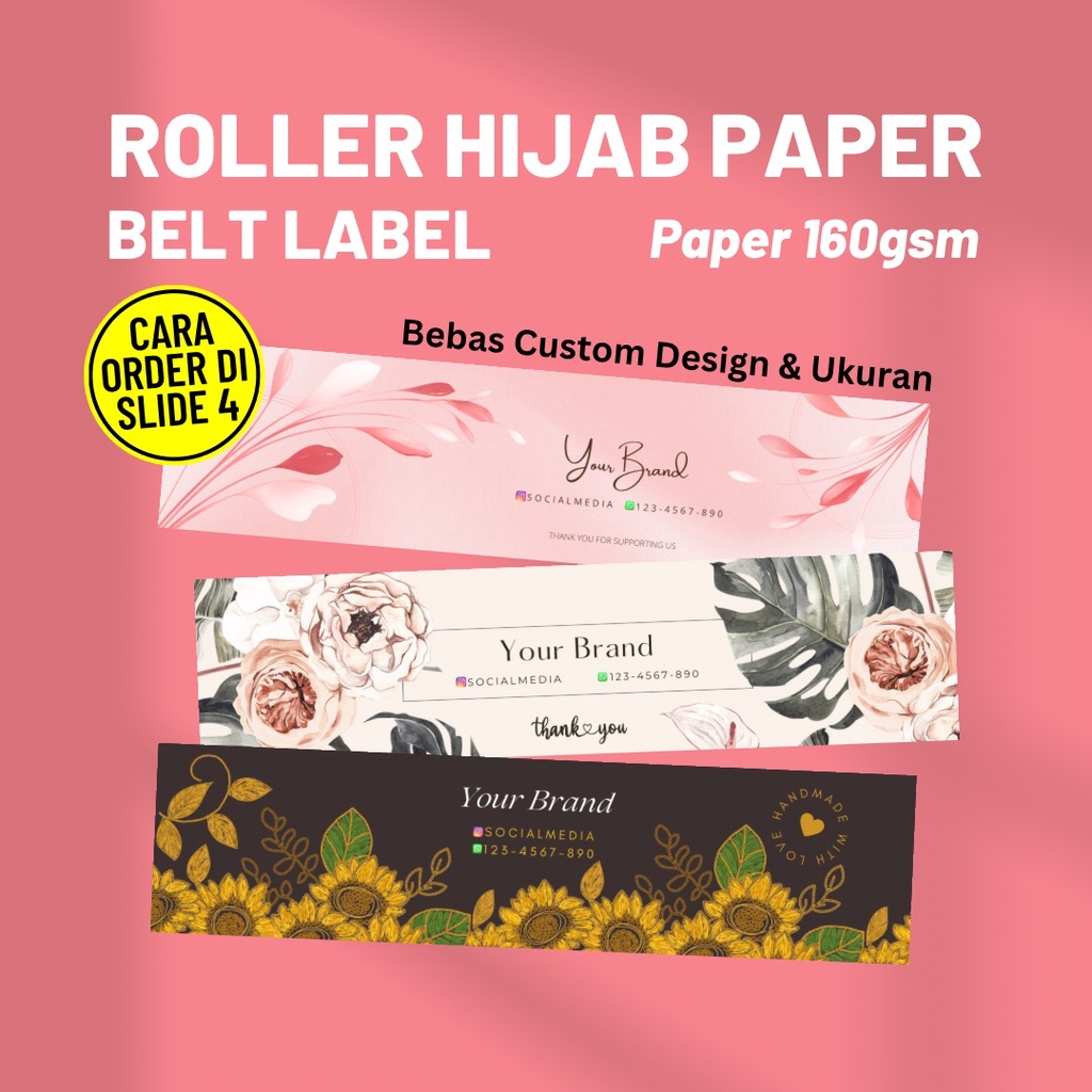 Jual PAPER LABEL ROLL HIJAB / BELT LABEL FASHION / LABEL SOUVENIR ...